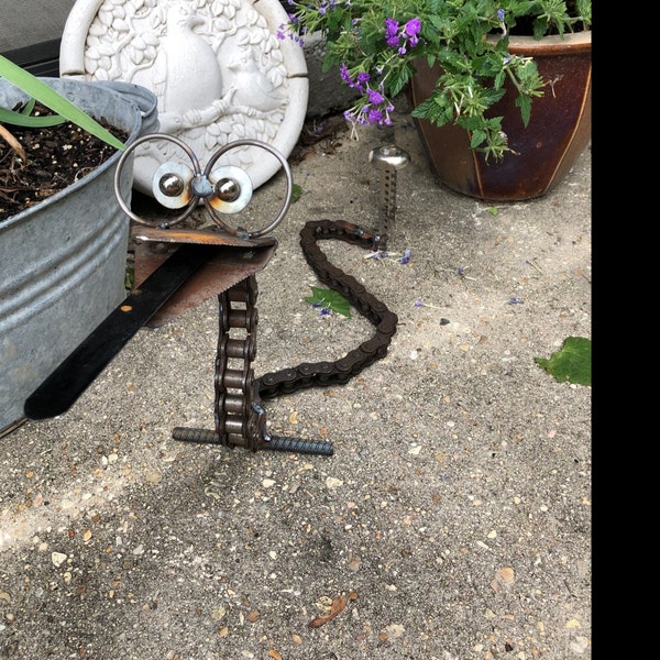 Snake Recycled Garden Art - Etsy