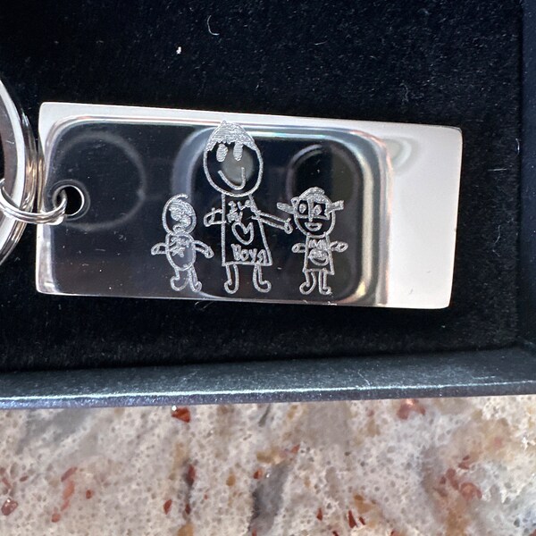 Father's Day Gift for Dad Actual Children's Drawing or Handwriting on a ...