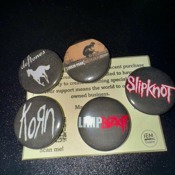 Metal Band Pinback Buttons, Heavy Metal, Metalcore, Hardcore, Rock ...