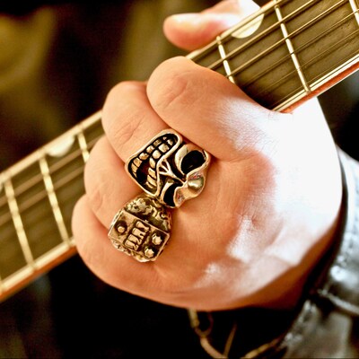 MISTER .45 the Grin Sterling Silver Ring Skull Ring Biker Ring ...