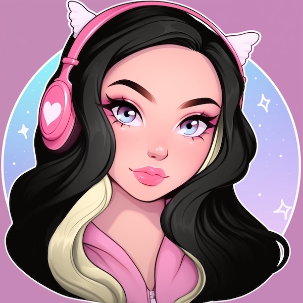 Twitch Icon Anime Streamer Art Twitch Profile Pic Streaming No ...