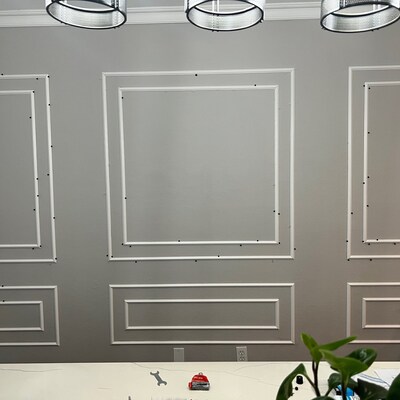 Decorative Wainscot Panel, Wall Moulding Design, Ready Cut Molding Kit - Etsy