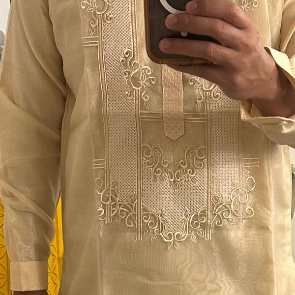 Ready to Ship Modern Filipiniana Bolero Black Piña Organza W ...