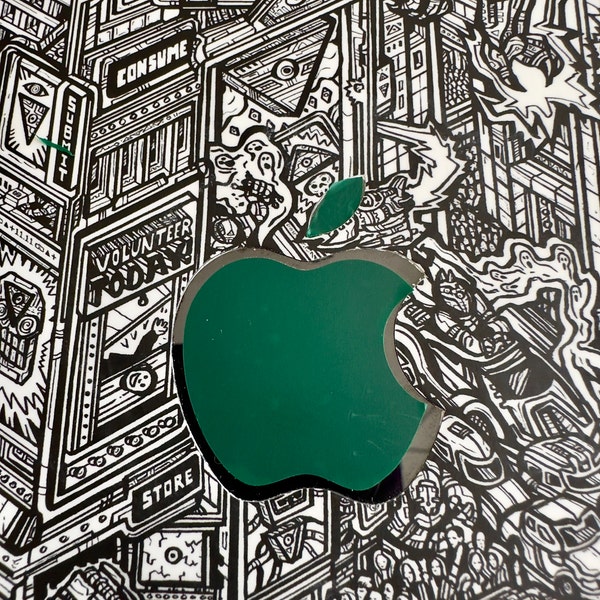 For Apple Logo Decal, iPhone Logo Sticker, Glitter Apple Decal, Foil ...