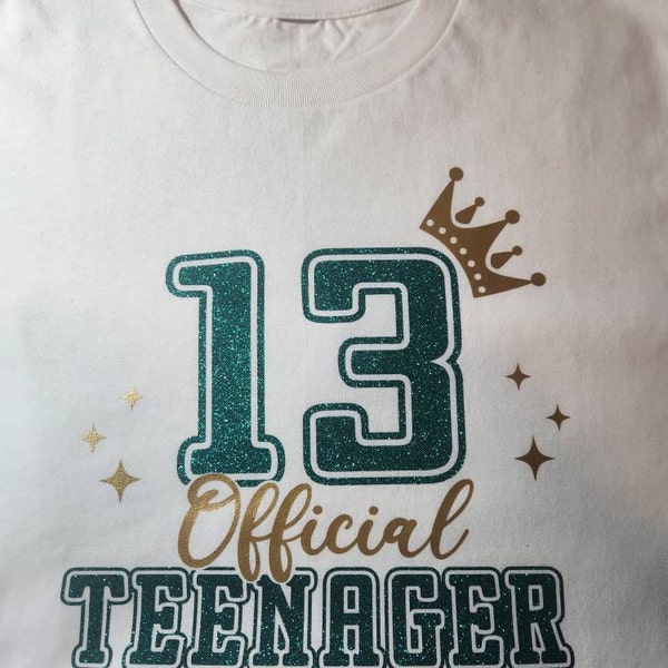 13 Official Teenager Svg, 13th Birthday Girl Svg, Official Teenager ...