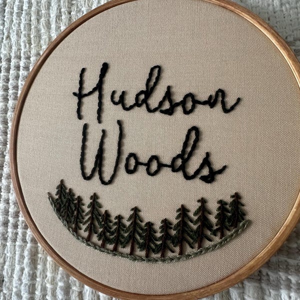 Hand Embroidered Name Hoop, Personalized Embroidery Hoop, Baby Name ...