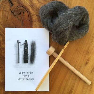 Mayan Spinner Kit With Instructions & Fibre Spinning Tool Hand Spinning ...
