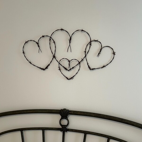 Barbed Wire Wall Decor; Rustic Decor; Front Door; Wall Hanging ...