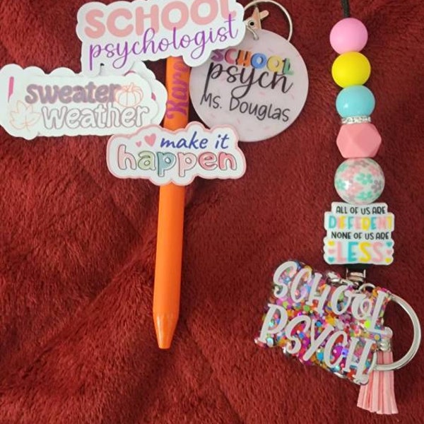 School Counselor Lanyard| School Psychologist Lanyard, Counselor Badge ...