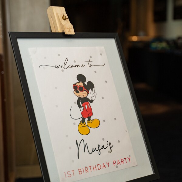 Mickey Mouse Welcome Sign | Mickey Mouse Birthday Party Decor | Mickey ...