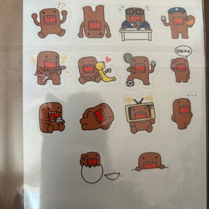 Domo Sticker Pack Domo Sticker Cartoon Sticker Plushie Sticker Cute ...