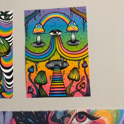 Trippy Colourful Body A4 Art Print Female Body Art Body - Etsy