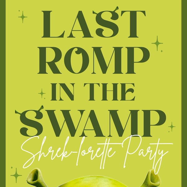 Shrek Last Romp in the Swamp Bachelorette Hen Party Invitation ...