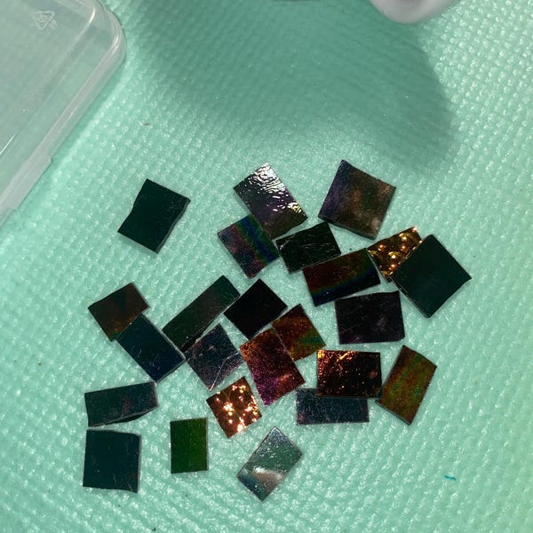 COE90 "koi Fish" Dots for Fused Glass Art Projects (orange Transparent ...