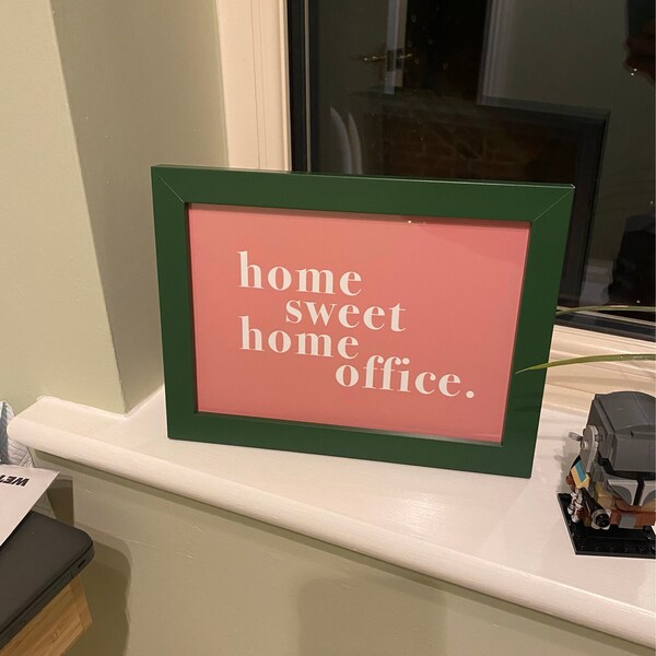 Home Sweet Home Office Typography Wall Art Print, Unframed A5 A4 A3 ...