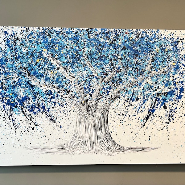 BROWN TREE of Life With Black Background CANVAS Print Art – Ready to ...