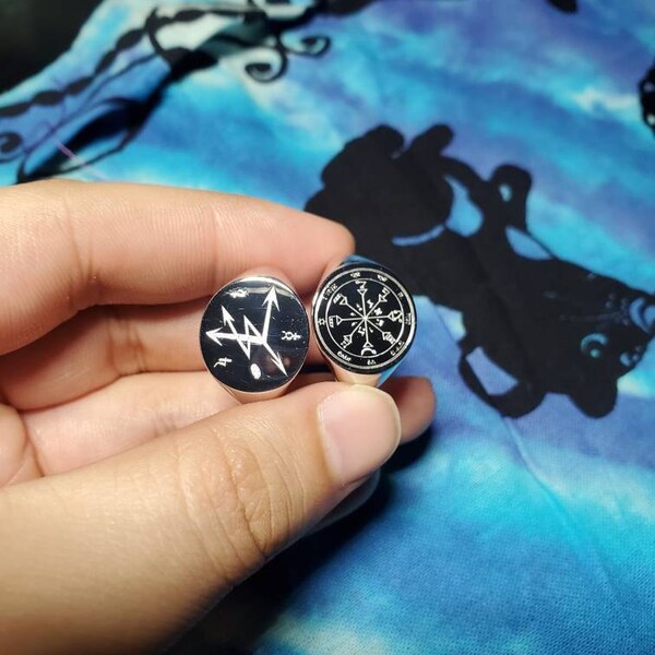 Chaos Magic Ellis Sigil Ring With Alchemy Symbols Witchcraft Amulet ...