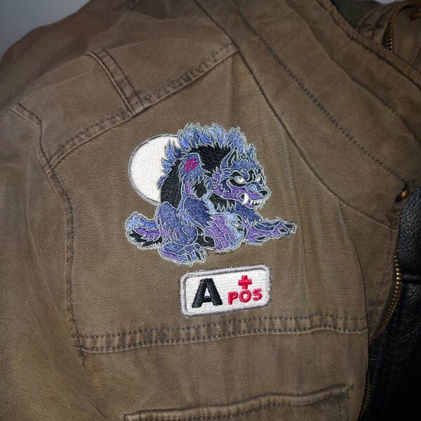 Werwuffie Chibi Werewolf Embroidered Iron-on Patch - Etsy