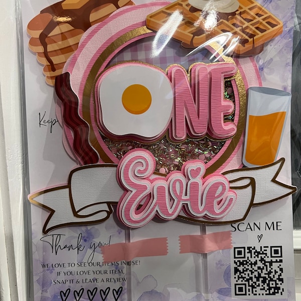 Breakfast Birthday Cake Topper, Brunch Cake Topper, Pancakes and ...