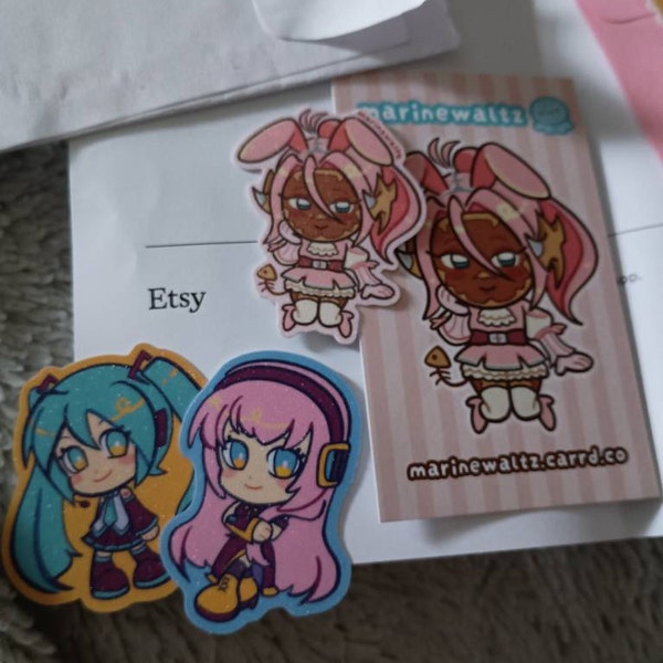 Vocaloid UTAU Vocal Synth Vinyl Glitter Stickers | Hatsune Miku ...