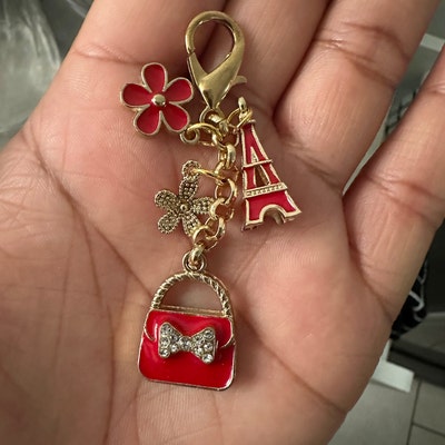 Pastel Multi Color Love Locks & Clovers Chain Bag Charm. Spring/summer ...