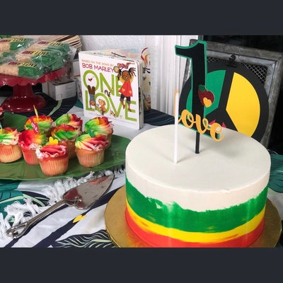 One Love Cake Topper , One Love Birthday , One Love Party Decor , One ...