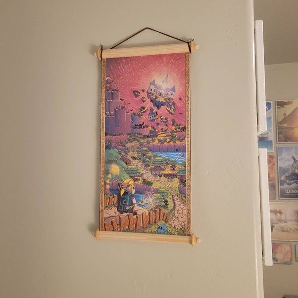 Majoras Mask Zelda Scroll Poster Print - Etsy