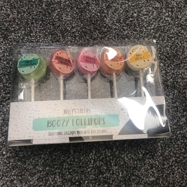 Wedding Alcoholic Lollipop Sample Box - Wedding Favours - Alcoholic ...