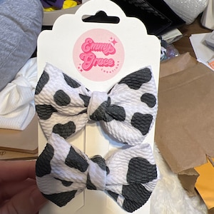 Customized Hair Accessory Display Card 3.5 Inches by 6.8 Inches for Bow ...