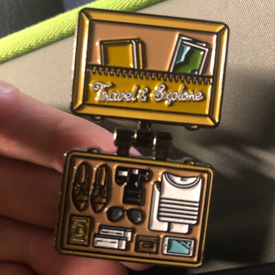 Travel & Explore Enamel Hinged Pin - Etsy
