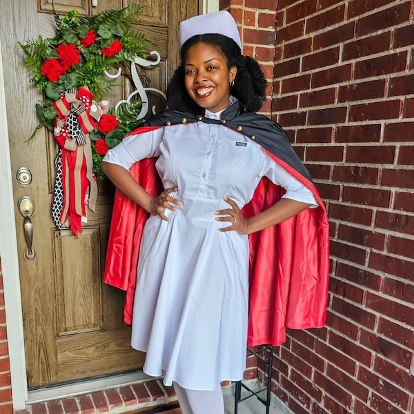 White Scrub Dress Nurse Uniform for Graduation Pinning Ceremony - Etsy