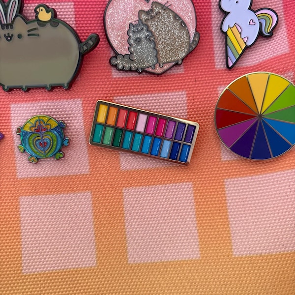 Watercolor Palette Enamel Pin, Artist Lapel Brooch - Etsy