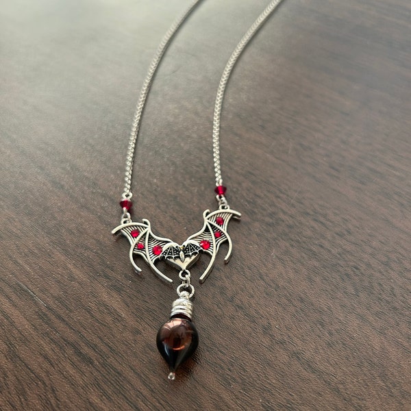 Victorian Gothic Vampire Blood Vial Pendant, Dracula's Bride, Gothic ...