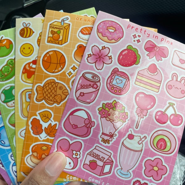 Colour Series | Matte Sticker Sheet - Cute Stationary - Kawaii Sticker ...