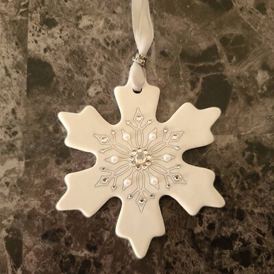 Polymer Clay Snowflake Ornament - Etsy