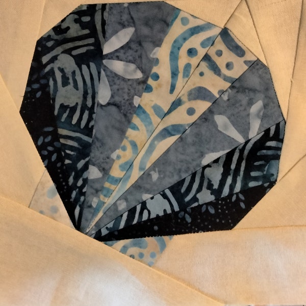 Clamshell Quilt Block Pattern: 4 Sizes, Foundation Paper Piecing (PDF ...