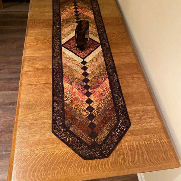 Bold Quilted Batik Quilted Table Topper Crimson Gold Purple - Etsy