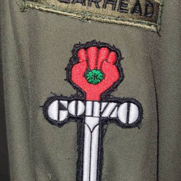 Fist of Gonzo Hunter S Thompson Fear and Loathing Iron on Patch - Etsy