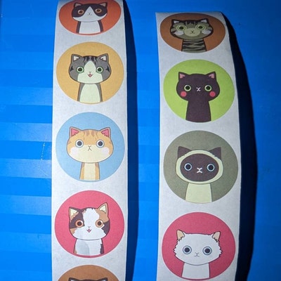 1inch Cat Stickers Animals Stickers 8 Designs 25mm Tags - Etsy UK