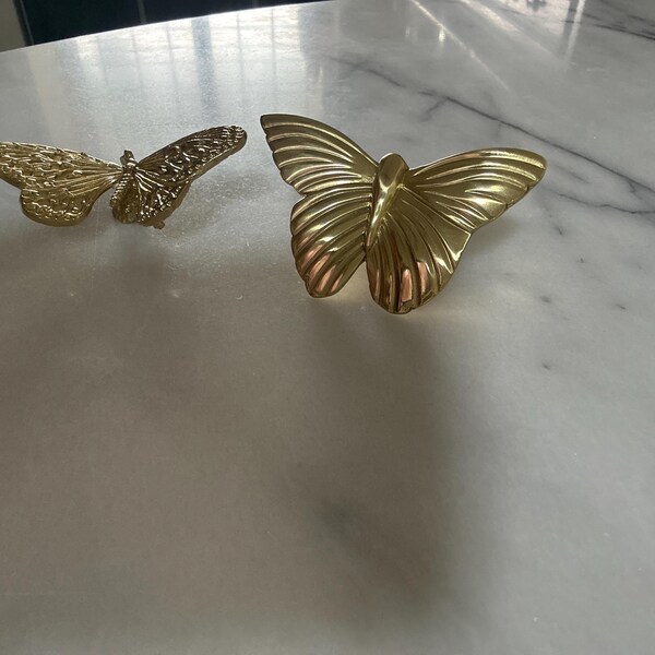 Brass Bird Knobs Pulls Knobs Decor Dresser Knob Handle Unique Drawer Knob Pull Gold Kitchen ...