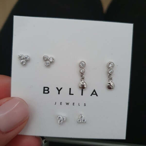 Cz Studs - Tiny Earrings - Dainty Stud - Minimal Studs - Gold Studs ...