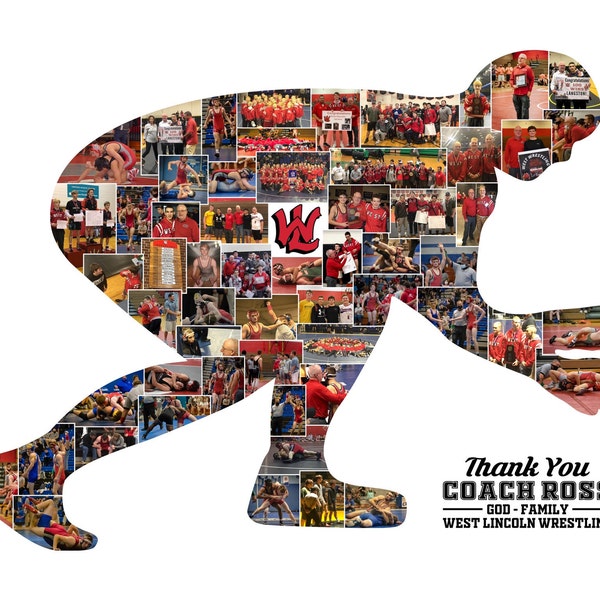 Wrestling Photo Collage-wrestler Photo Collage-sport Photo Collage ...