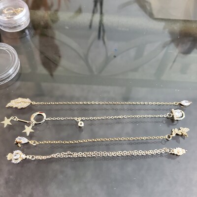 Gold Chain 3D Zircon Nail Ornament Nail Decal/ Butterfly Starry Sky ...