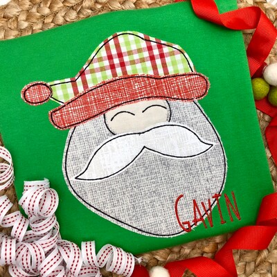 Simple Santa Applique Embroidery Design INSTANT DOWNLOAD - Etsy
