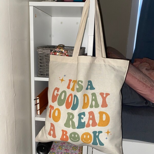 Its A Good Day to Read A Book Booktok Tote Bag Aesthetic Reading Tote ...