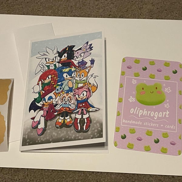 Sonic Birthday 4x6 Inch Greeting Cards With White Envelopes ...