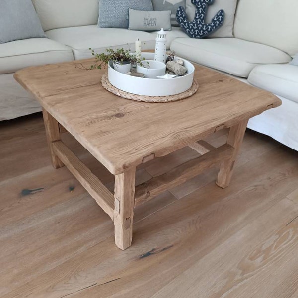Rustic Low Wood Coffee Table Living Room Handmade Furniture - Etsy