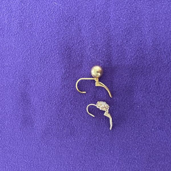 14k Solid Gold Button Piercing, Solid Gold Piercing, 14k Yellow Gold ...
