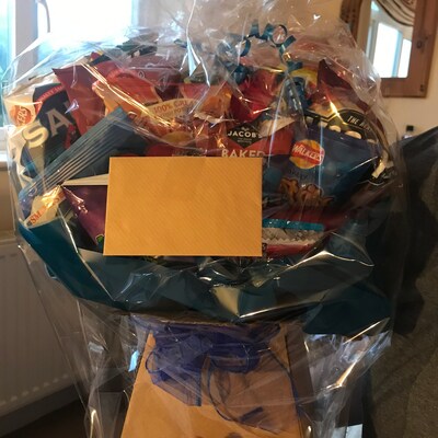 Mixed Crisp Bouquet Gift Set, Savoury Hamper, Personalised Gift Box ...