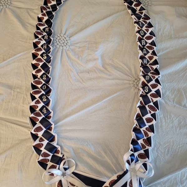 Football Stole Leis Graduation Leisback To School Sport Night Senior Night Spirit Week